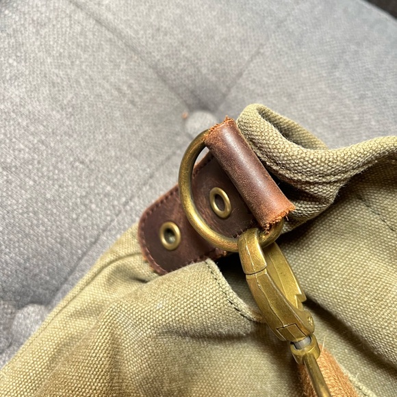 Fossil | Bags | Ahmik Green Canvas Messenger Bag | Poshmark